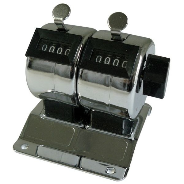 Compteur Manuel À Touche En Métal Chromé, Modèle Double Monté Sur Socle ...